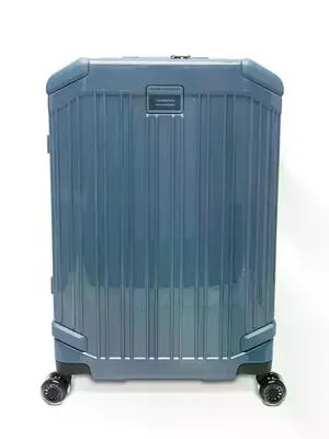 PIQUADRO 4-wheel Ribbed Suitcase - Blue