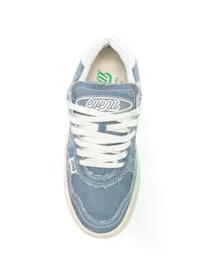EVENU Contrast-stitch Logo-patch Sneakers
