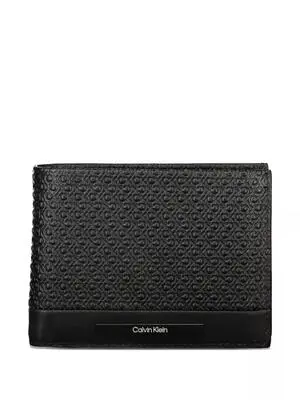 Calvin Klein Monogram-embossed Bifold Wallet - Black