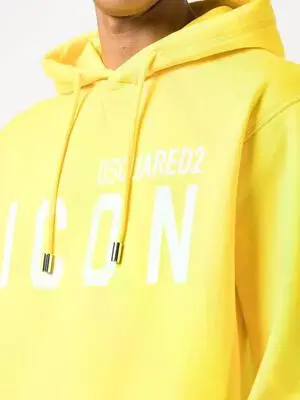 Dsquared2 Logo-print Cotton Hoodie - Yellow