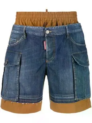 Dsquared2 Layered Denim Shorts