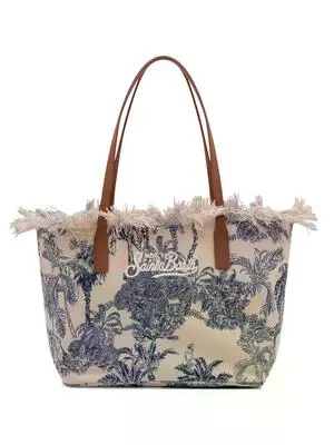 MC2 SAINT BARTH Fringed City Tote Bag - Neutrals