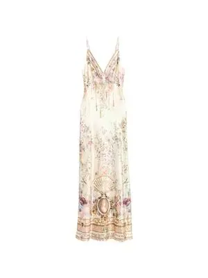 Camilla Aranjuez Floral-print Maxi Dress - Neutrals