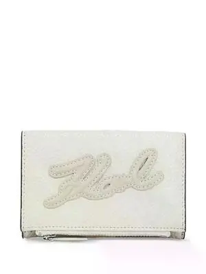 Karl Lagerfeld Textured Logo Wallet - Neutrals