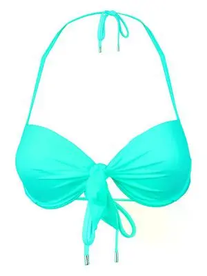 CAHA CAPO DUBAI Knotted Bikini Top - Blue