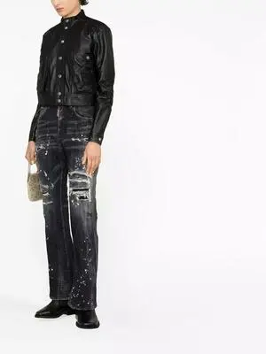 Dsquared2 Cropped Leather Jacket