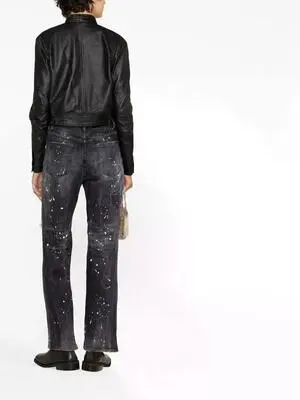 Dsquared2 Cropped Leather Jacket