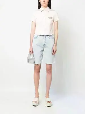 Dsquared2 Cropped Logo-patch Shirt
