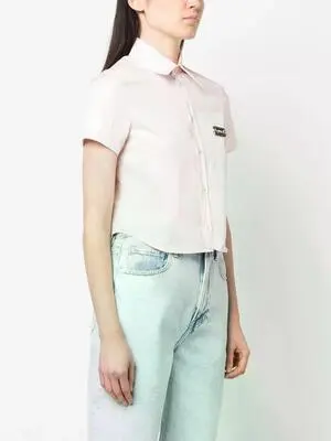 Dsquared2 Cropped Logo-patch Shirt