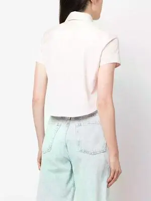 Dsquared2 Cropped Logo-patch Shirt