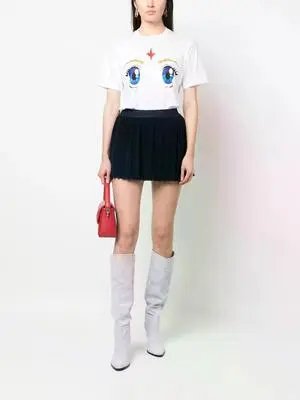 Dsquared2 Plissé Skirt With Logo Waistband