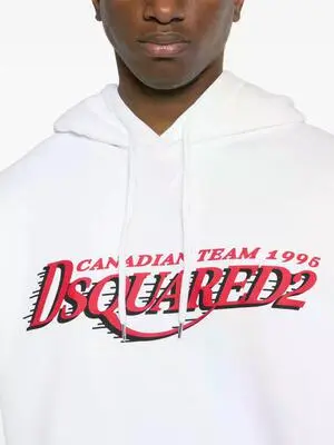 Dsquared2 Logo-print Cotton Hoodie - White