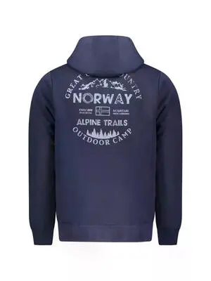 NORWAY 1963 Zip-up Logo-patch Hoodie