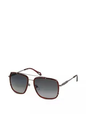 Just Cavalli Square-frame Double-bridge Sunglasses - Brown