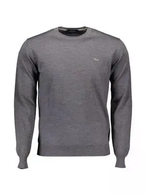 HARMONT & BLAINE Logo-embroidered Crew-neck Sweater - Grey