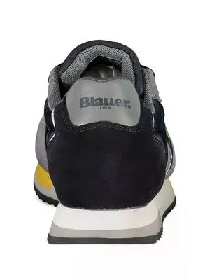 BLAUER. Queens 01 Suede-paneled Sneakers - Blue
