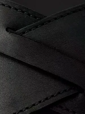 Prada Leather Sandals With Logo-engraved Buckle - Black