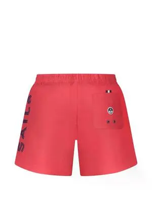 NORTH SAILS Logo-print Drawstring Swim Shorts - Red