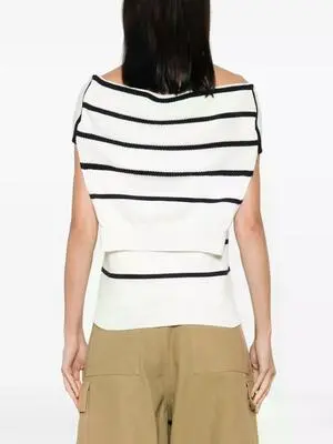 Dsquared2 Striped Decorative Sleeve Top