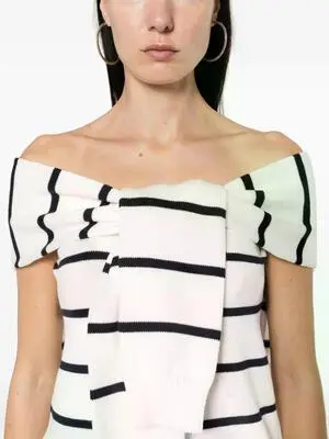 Dsquared2 Striped Decorative Sleeve Top