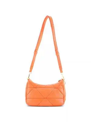 Prada Convertible Quilted Nappa Leather Shoulder Bag - Orange