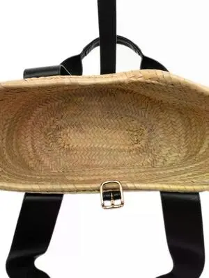 Chloé Medium Raffia And Smooth Calfskin Sense Basket Tote Bag