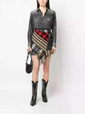 Dsquared2 Faded-effect Press-stud Shirt