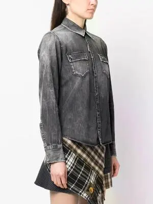 Dsquared2 Faded-effect Press-stud Shirt