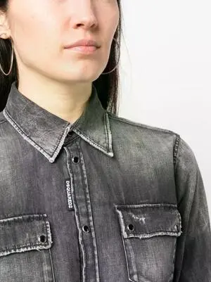 Dsquared2 Faded-effect Press-stud Shirt