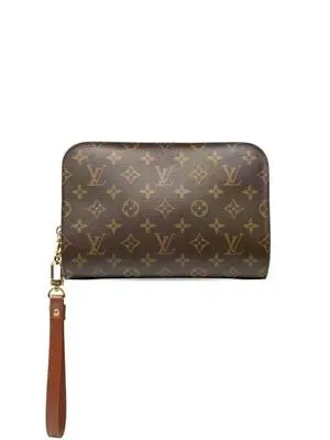LOUIS VUITTON 2000 Monogram Orsay Clutch Bag - Brown