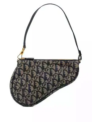 Dior 2001 Diorissimo Canvas Saddle Pochette - Blue