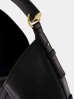 Saint Laurent Mombasa Large Hobo Bag - Black