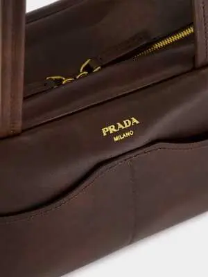 Prada Antiqued Leather Top-handle Bag