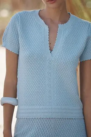 SNDYS. Tilda Short-sleeve Cardigan Sweater