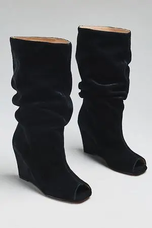 SILENT D Kiki Peep-toe Tall Boots - Black