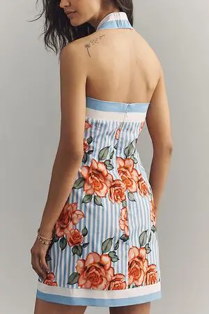 HUTCH Maren Halter-neck Mini Dress