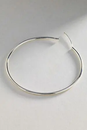 Anthropologie Medium Hoop Earrings - Silver