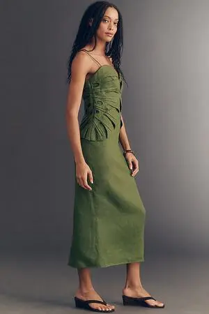 Farm Rio Monstera Leaf Midi Dress