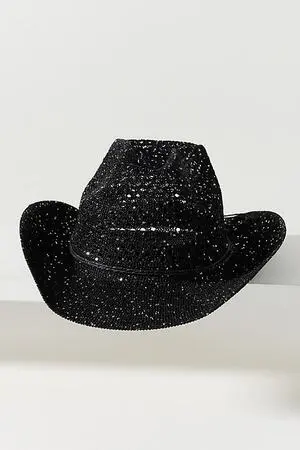 Anthropologie Woven Rancher Hat - Black