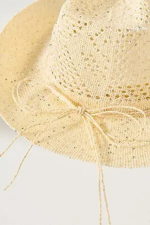 Anthropologie Woven Rancher Hat - Ivory