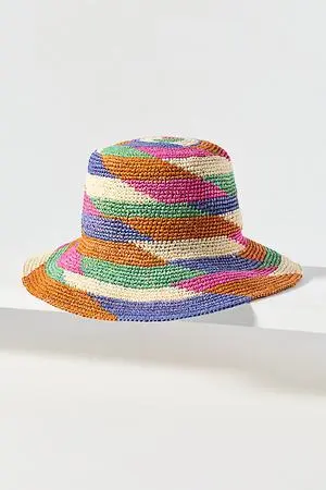 San Diego Hat Lucia Raffia Bucket Hat