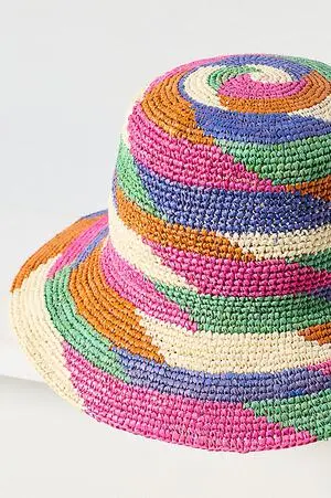 San Diego Hat Lucia Raffia Bucket Hat
