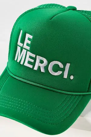 Anthropologie Ciao Merci Trucker Hat - Green