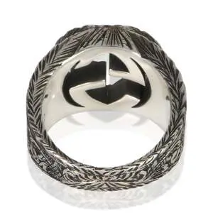 Gucci Sterling Silver Interlocking G Paisley Ring