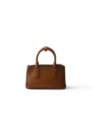 Prada Galleria Mini Leather Bag - Cognac