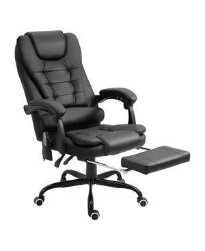BOYEL LIVING 7-point Massage Office Chair High Back Executive Recliner With Lumbar Support - Black