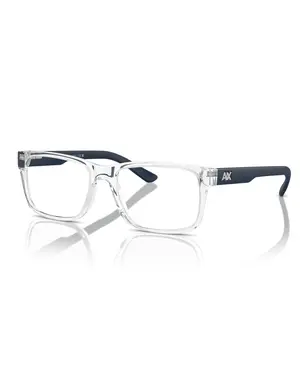 A|X ARMANI EXCHANGE Armani Exchange Square Frame Eyeglasses - Shiny Crystal