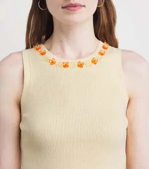 Claudie Pierlot Embellished Tank Top - White