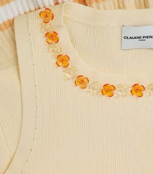 Claudie Pierlot Embellished Tank Top - White