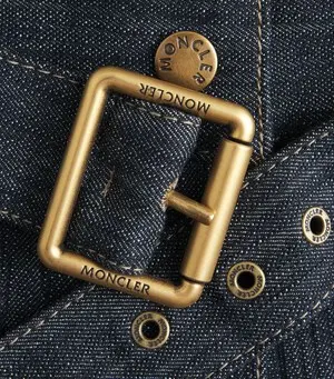 Moncler Denim Belted Midi Skirt - Blue